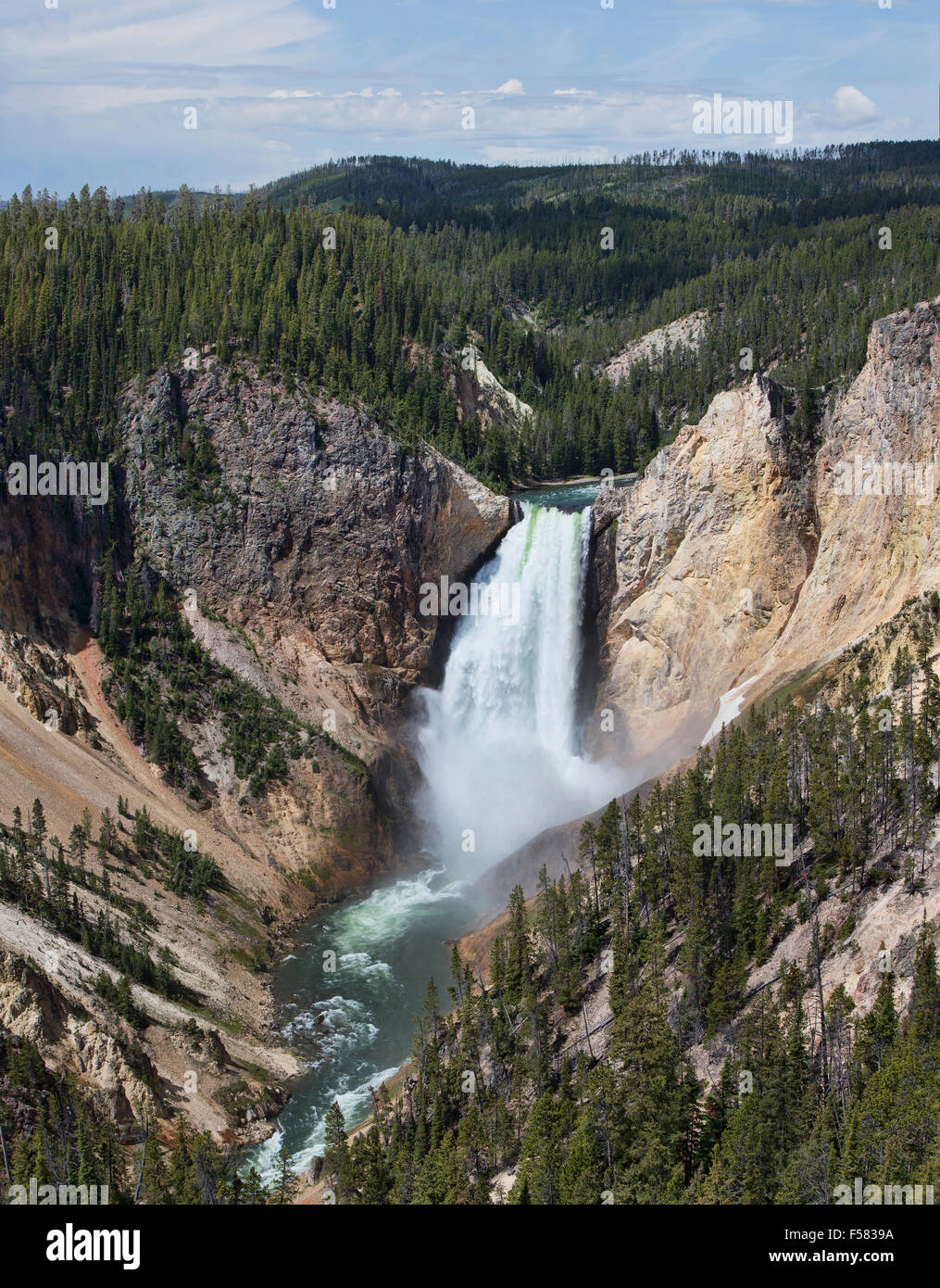 Beautiful Yellowstone NP Canyon River Lower Falls Stock Photo - Alamy
