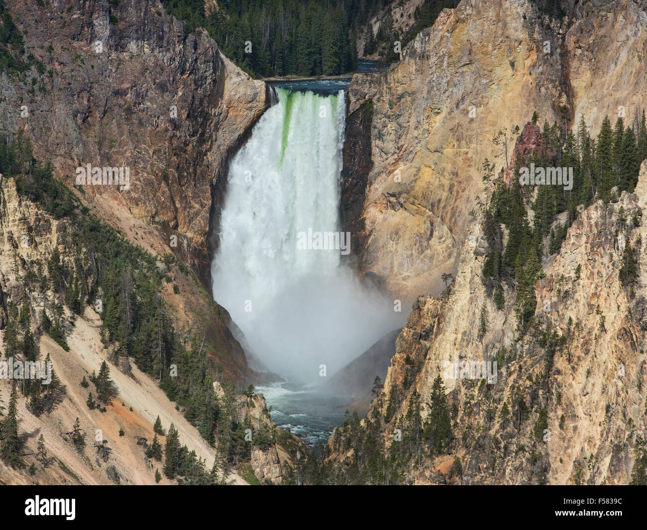 Beautiful Yellowstone NP Canyon River Lower Falls Stock Photo - Alamy