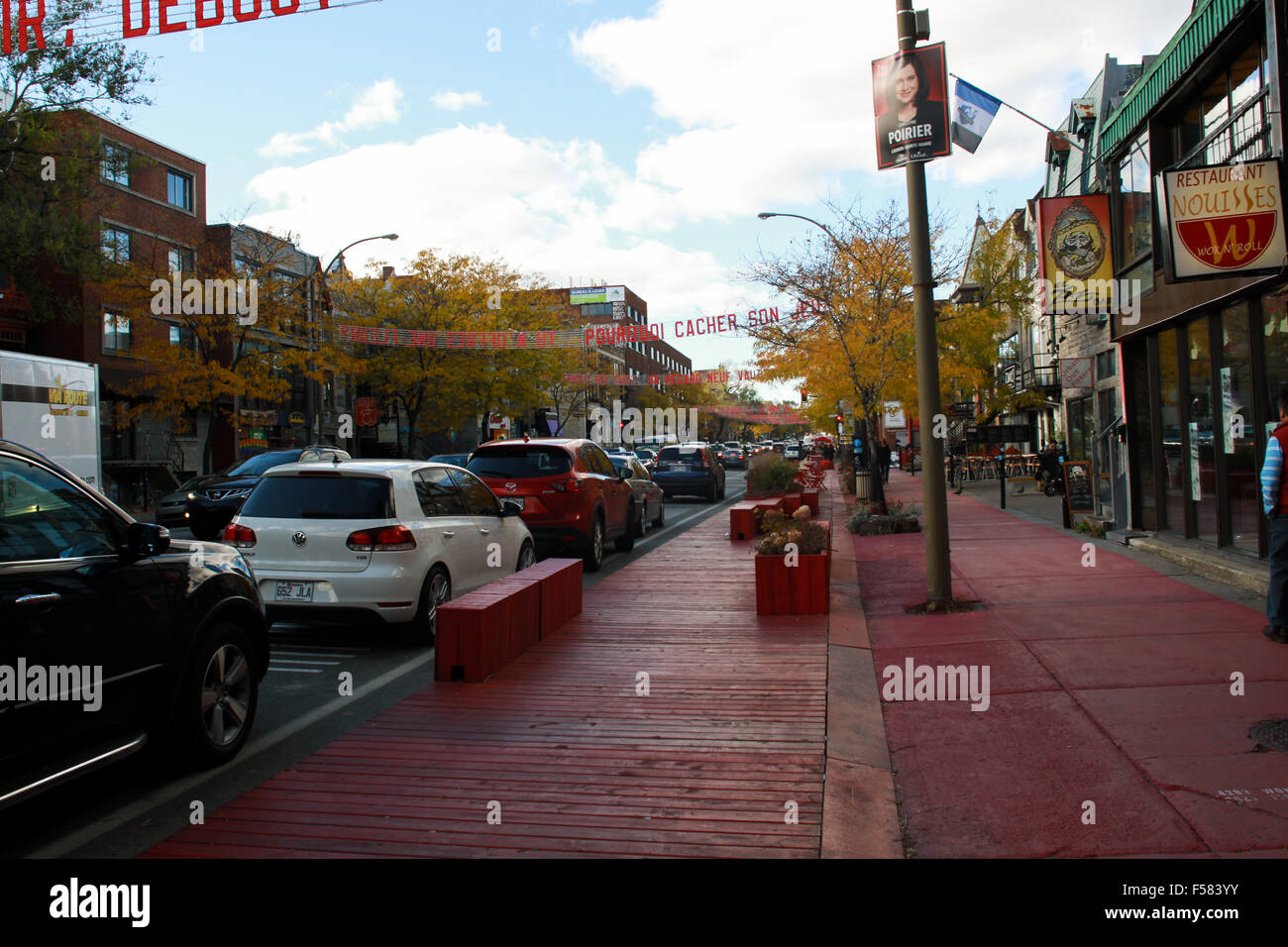 St. Denis Street in Montreal, Quebec Stock Photo - Alamy