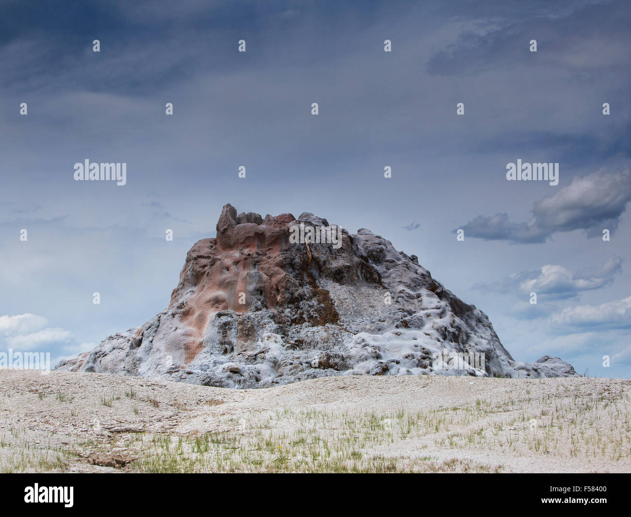 White Dome Geyser Steam Yellowstone National Park Stock Photo - Alamy
