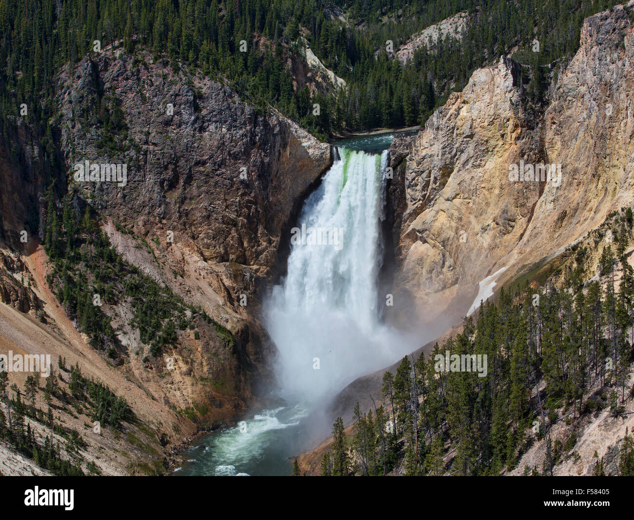 Beautiful Yellowstone NP Canyon River Lower Falls Stock Photo - Alamy