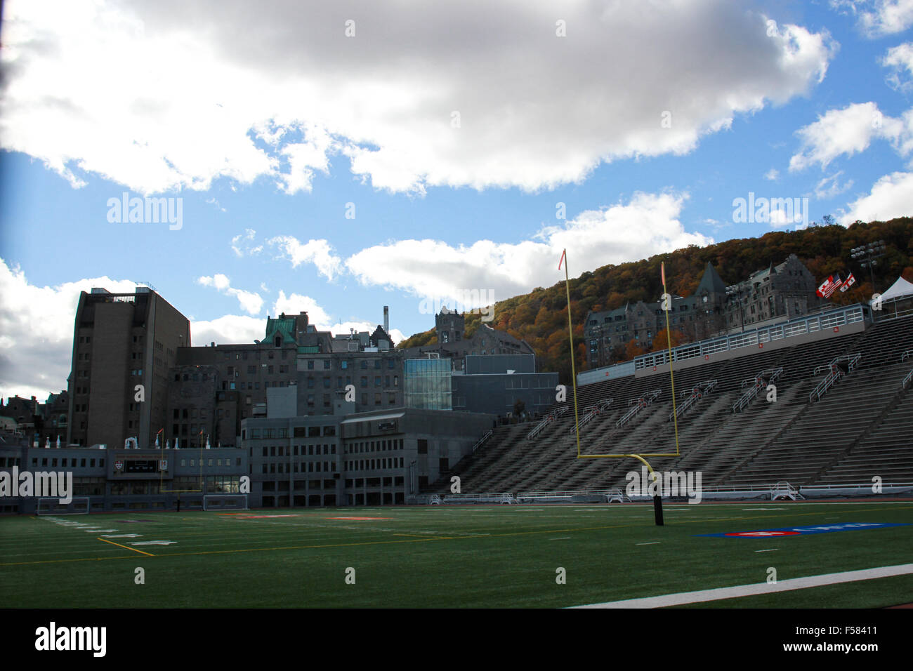 The Percival Molson Memorial Stadium at McGill University in Montreal ...