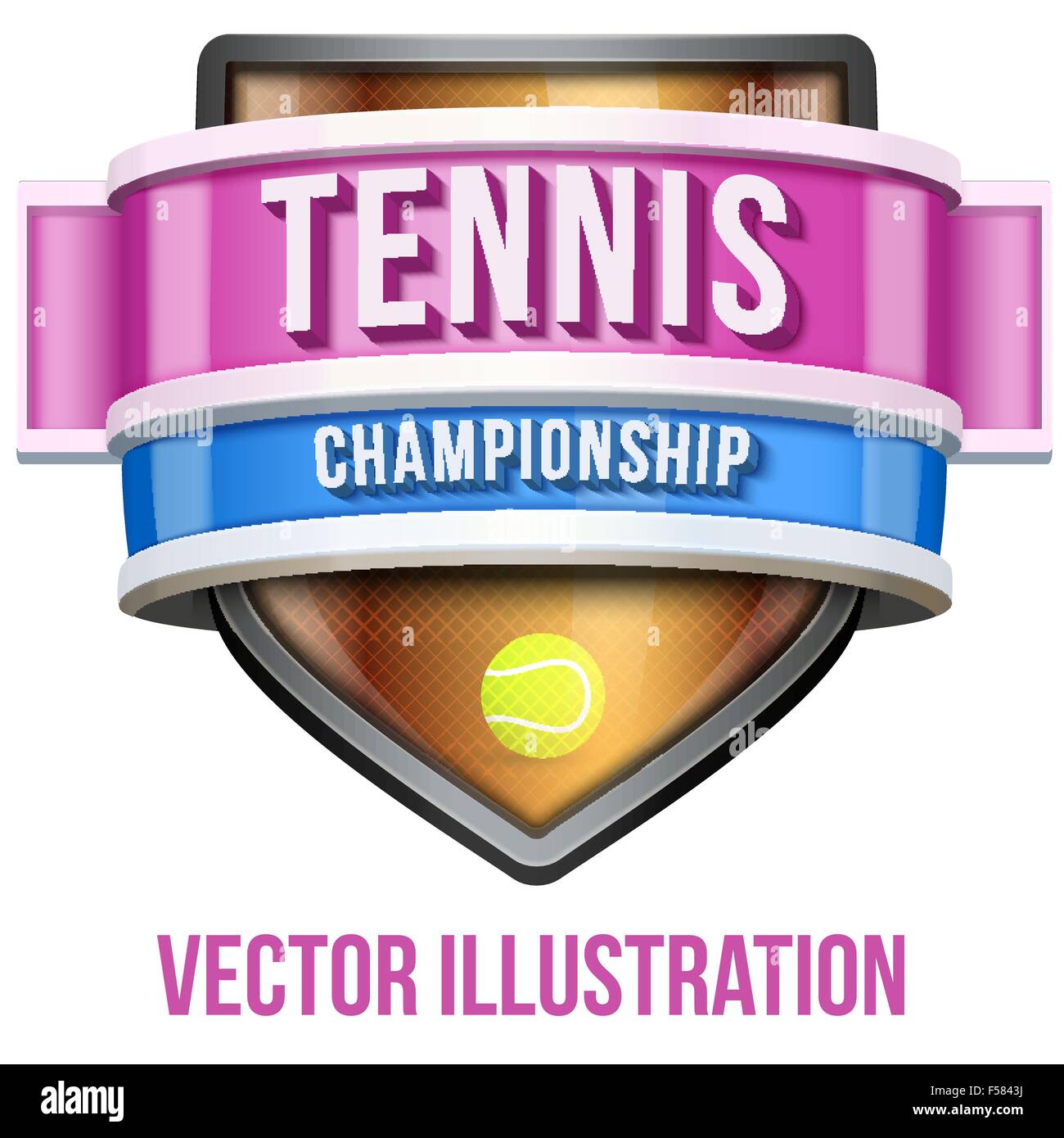 Label for tennis sport competition. Bright premium design. Vector ...
