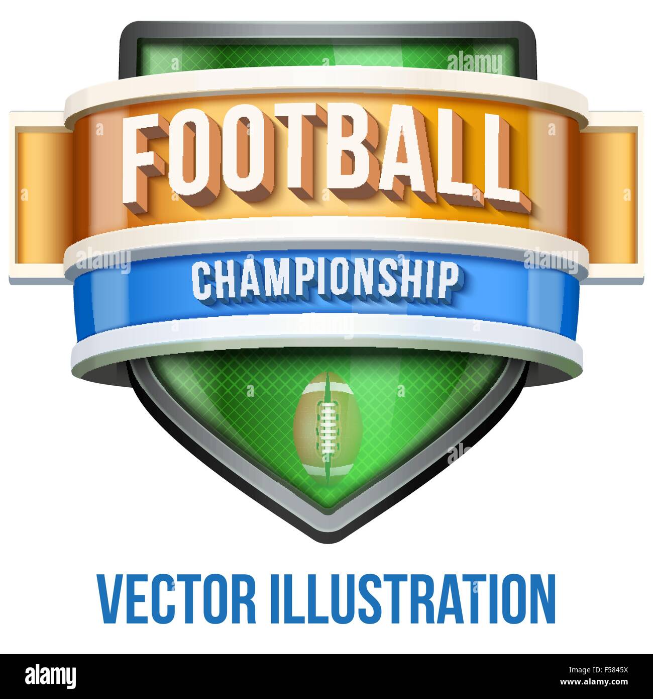 Label for football sport competition. Bright premium design. Vector ...