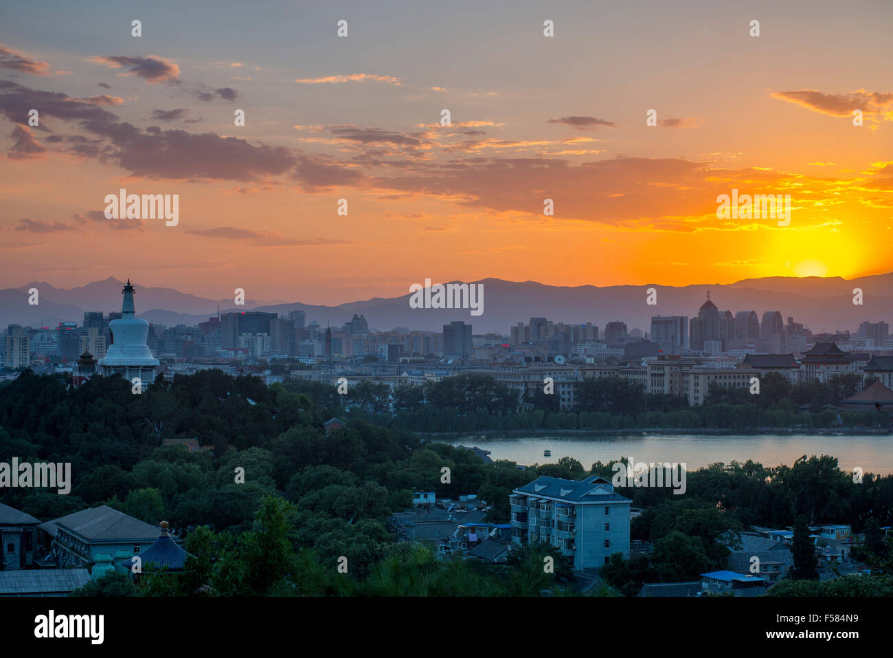 Beijing sunset city aerial hi-res stock photography and images - Alamy