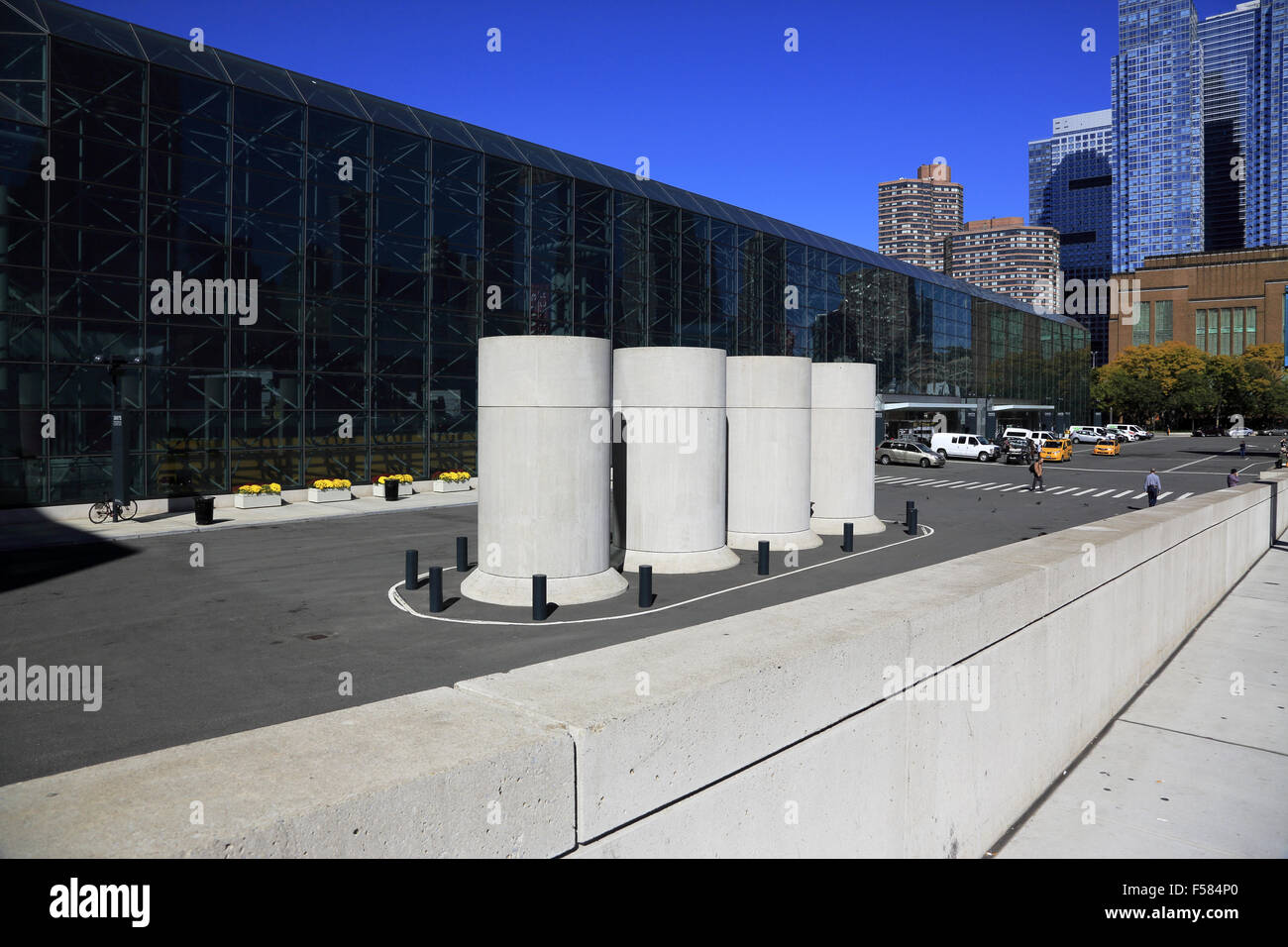 Jacob K. Javits Convention Center aka Javits Center and main Plaza at ...