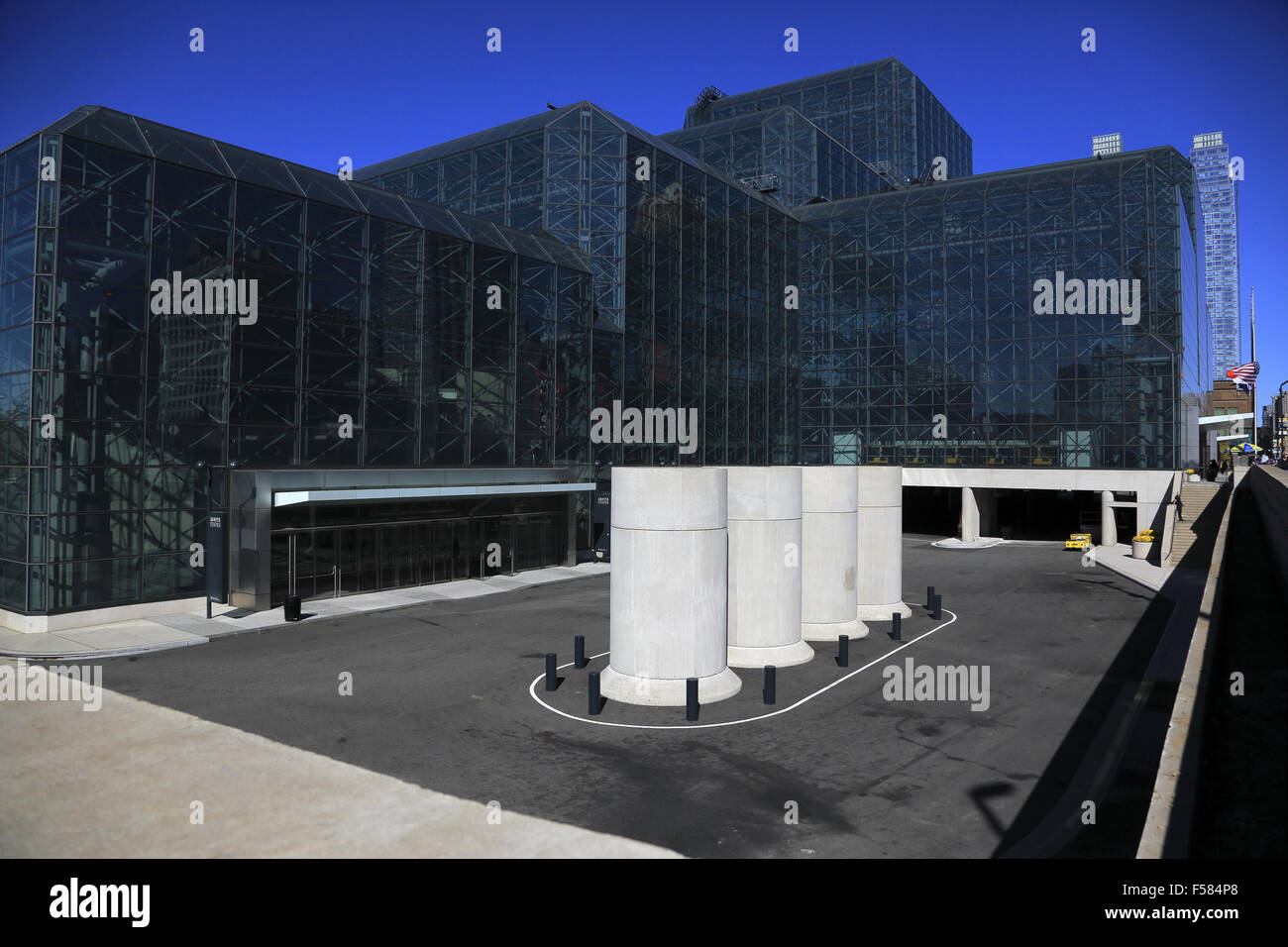 Jacob K. Javits Convention Center aka Javits Center and main Plaza at ...