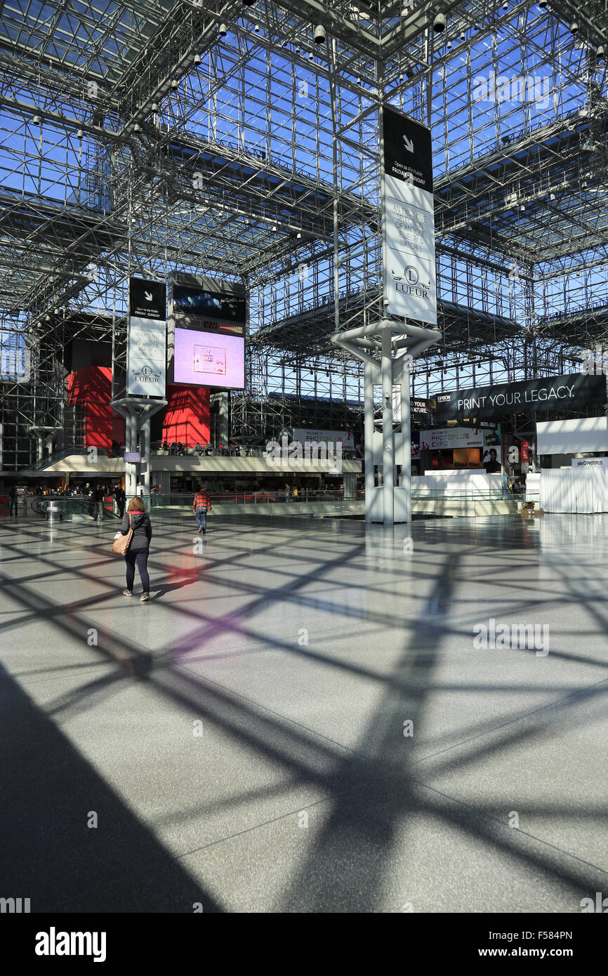 Interior view of Jacob K. Javits Convention Center aka Javits Center in ...