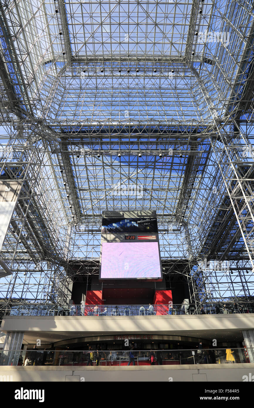 Interior view of Jacob K. Javits Convention Center aka Javits Center in ...
