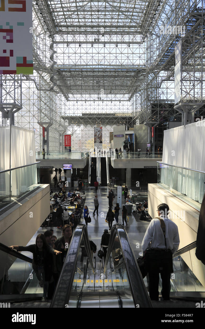 Interior view of Jacob K. Javits Convention Center aka Javits Center in ...