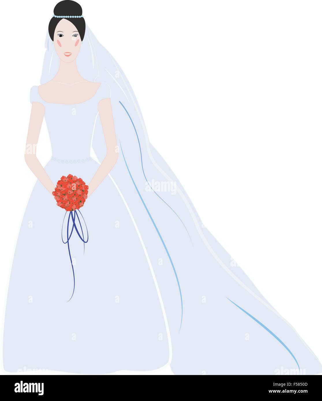 Beautiful simple bride with nice background Stock Vector Image & Art ...