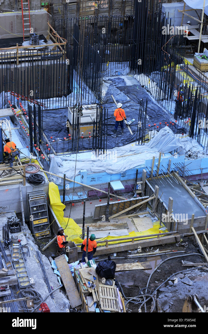 Construction site of Hudson Yards project in west side of Manhattan ...