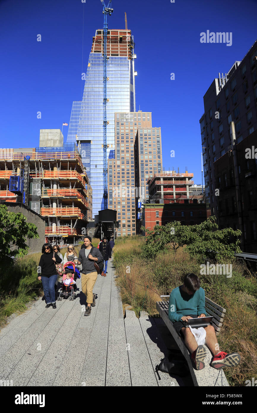 High Line Park a famous tourist attraction constructed on former ...