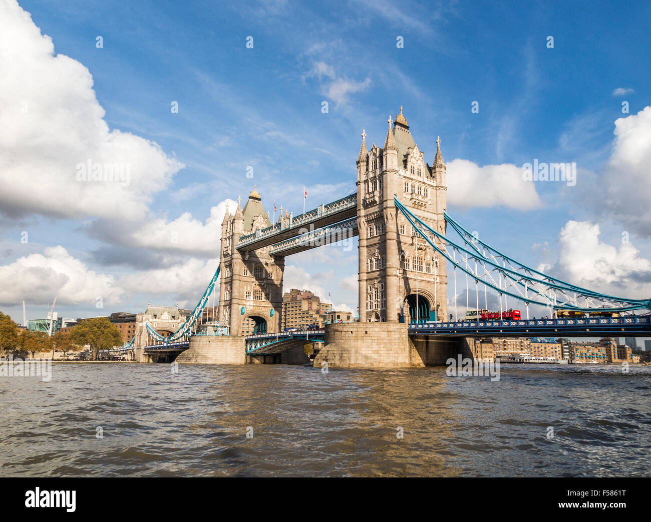 The iconic Tower Bridge over the River Thames, City of London, UK on a ...