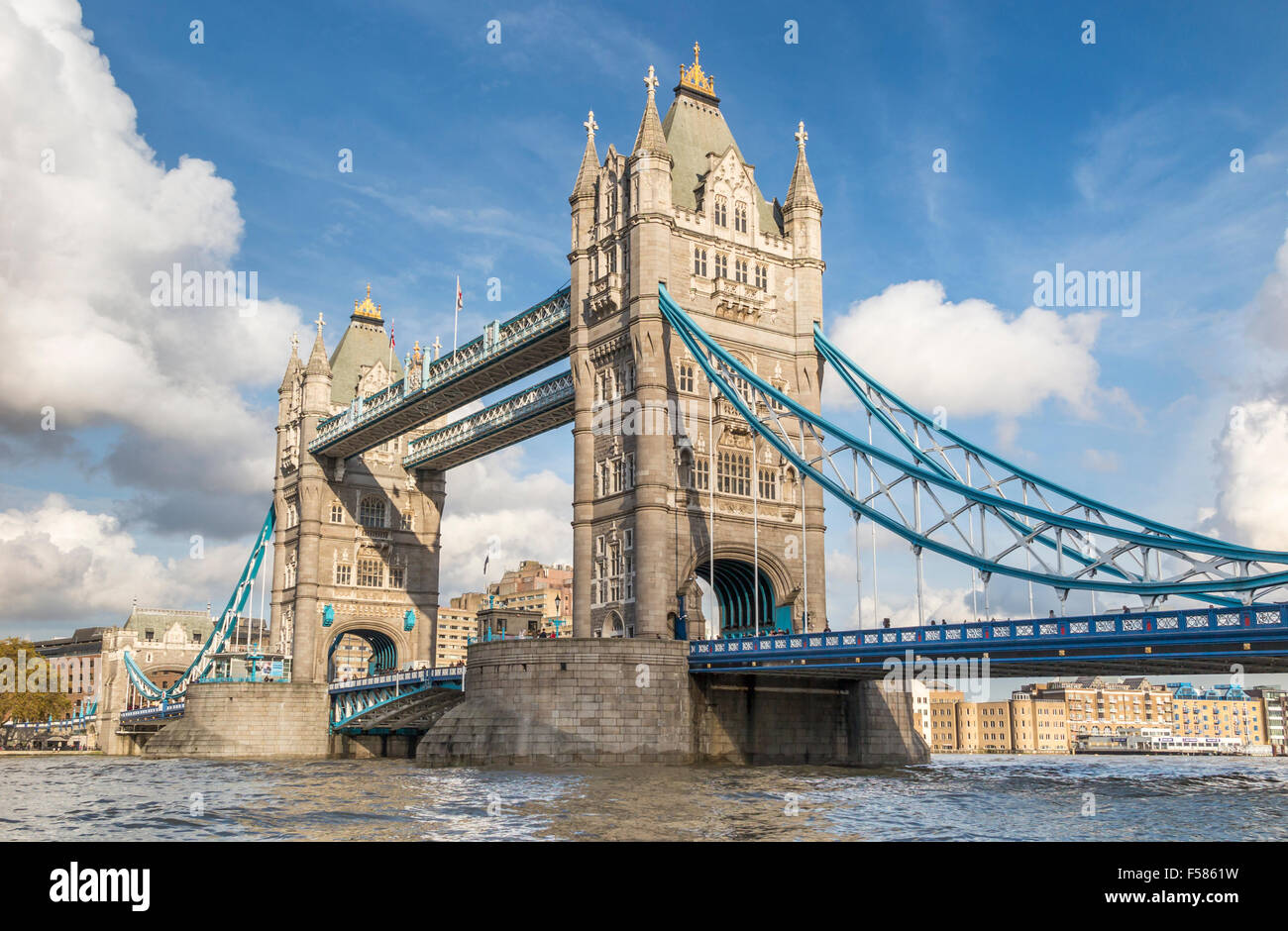 The iconic Tower Bridge over the River Thames, City of London, UK on a ...