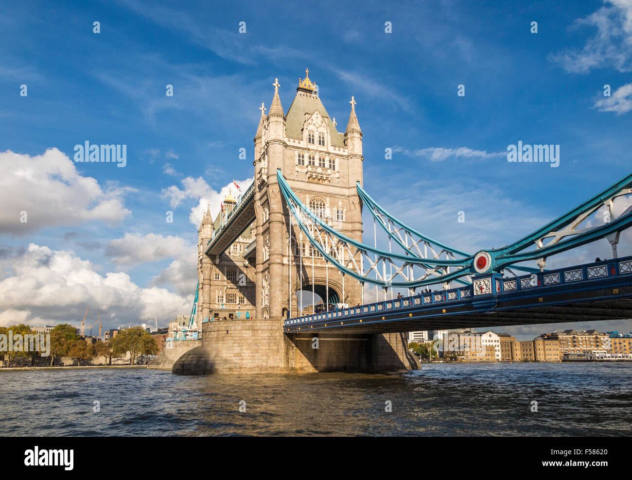The iconic Tower Bridge over the River Thames, City of London, UK on a ...