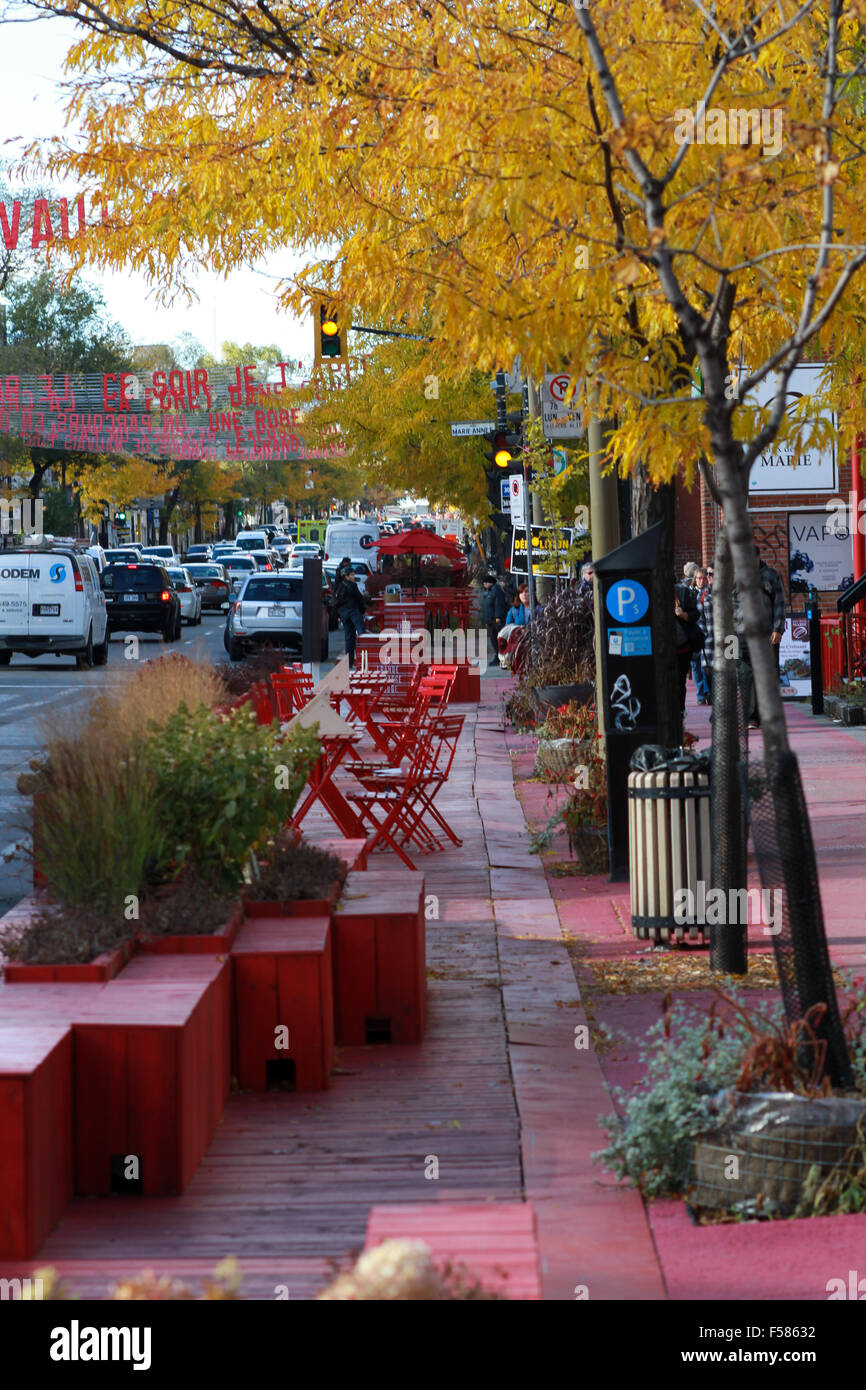 St. Denis Street in Montreal, Quebec Stock Photo - Alamy