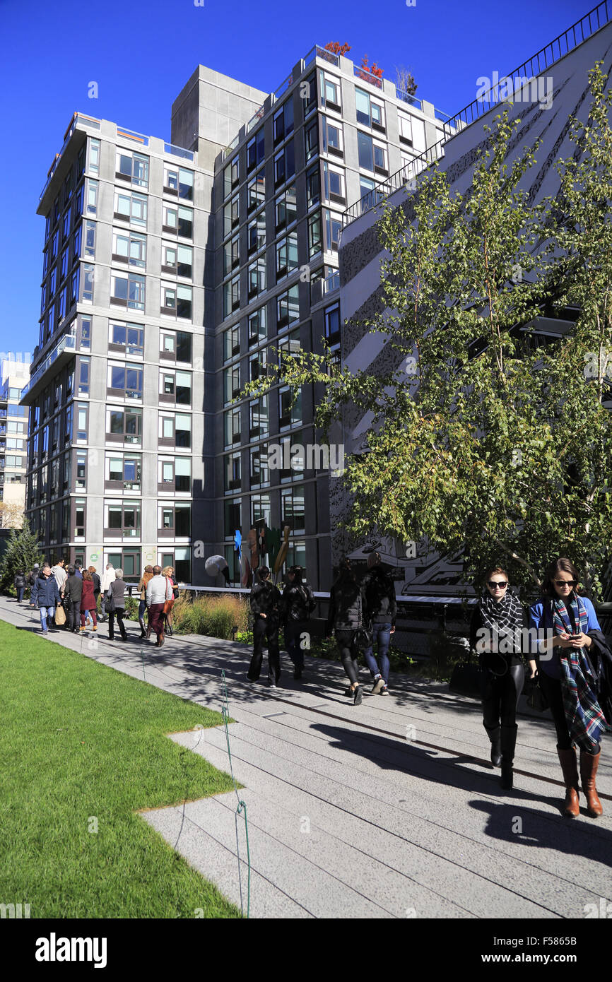 High Line Park a famous tourist attraction constructed on former ...