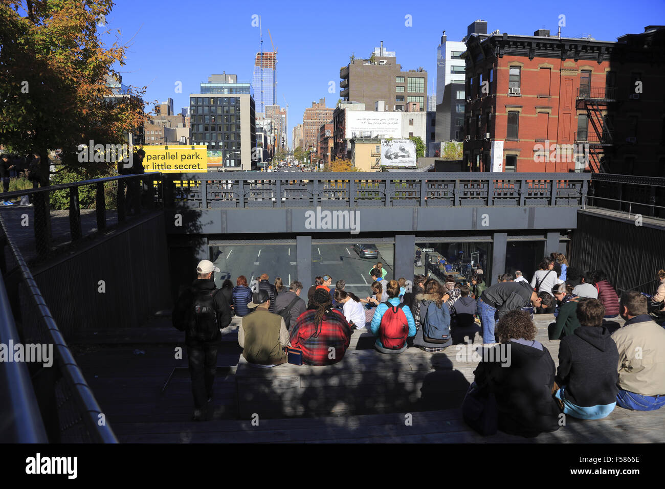 High Line Park a famous tourist attraction constructed on former ...