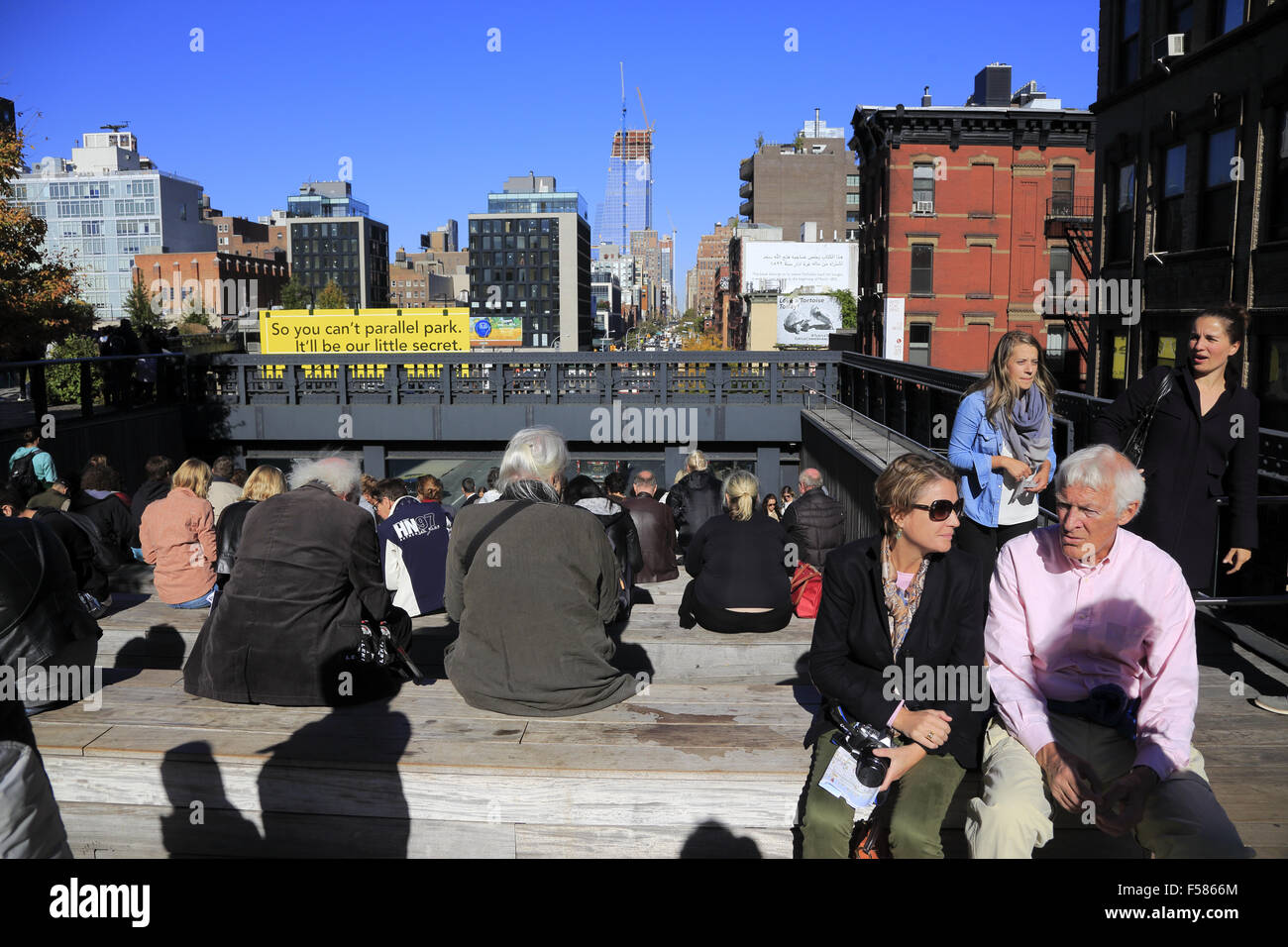 High Line Park a famous tourist attraction constructed on former ...