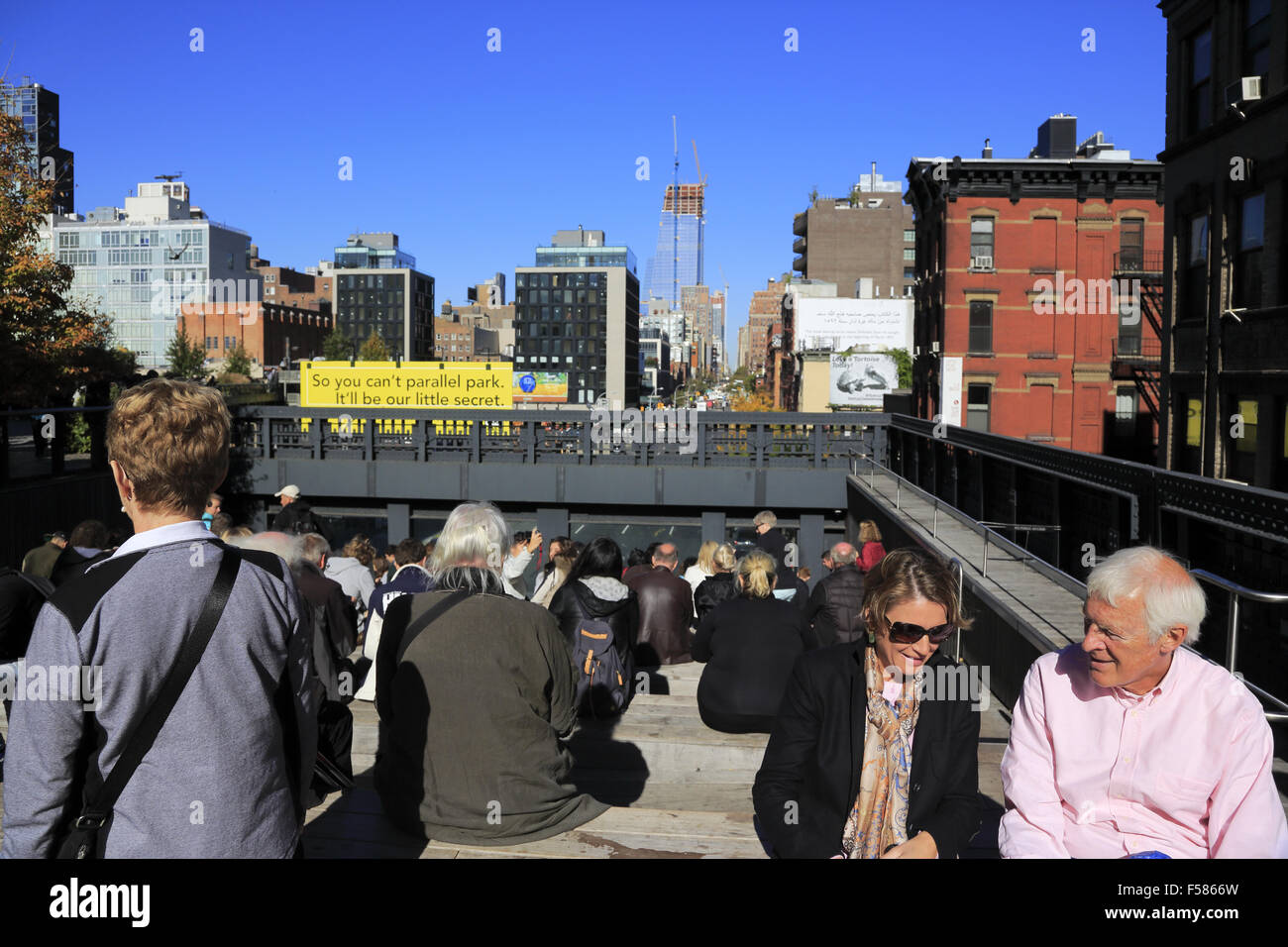 High Line Park a famous tourist attraction constructed on former ...