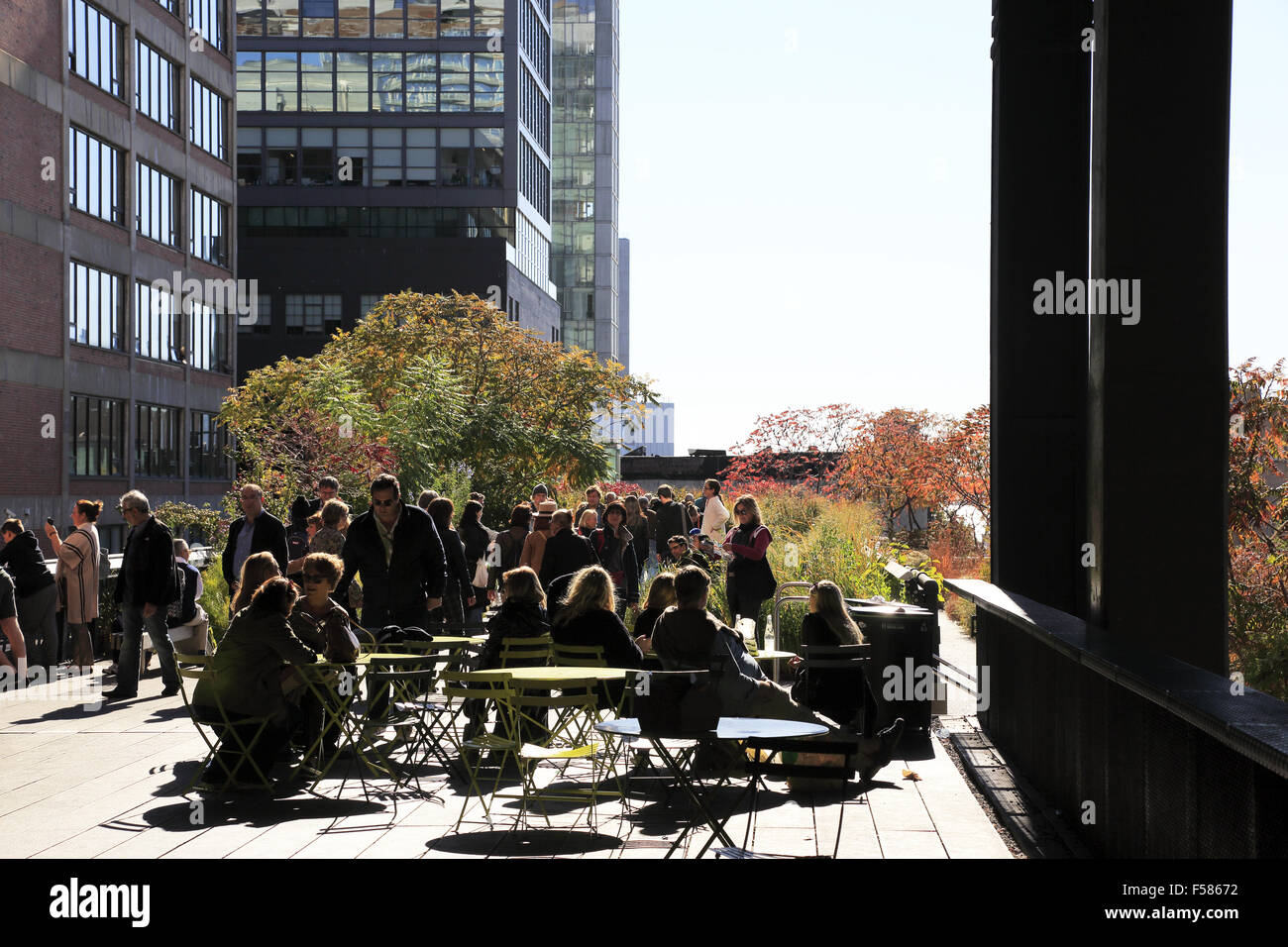 High Line Park a famous tourist attraction constructed on former ...
