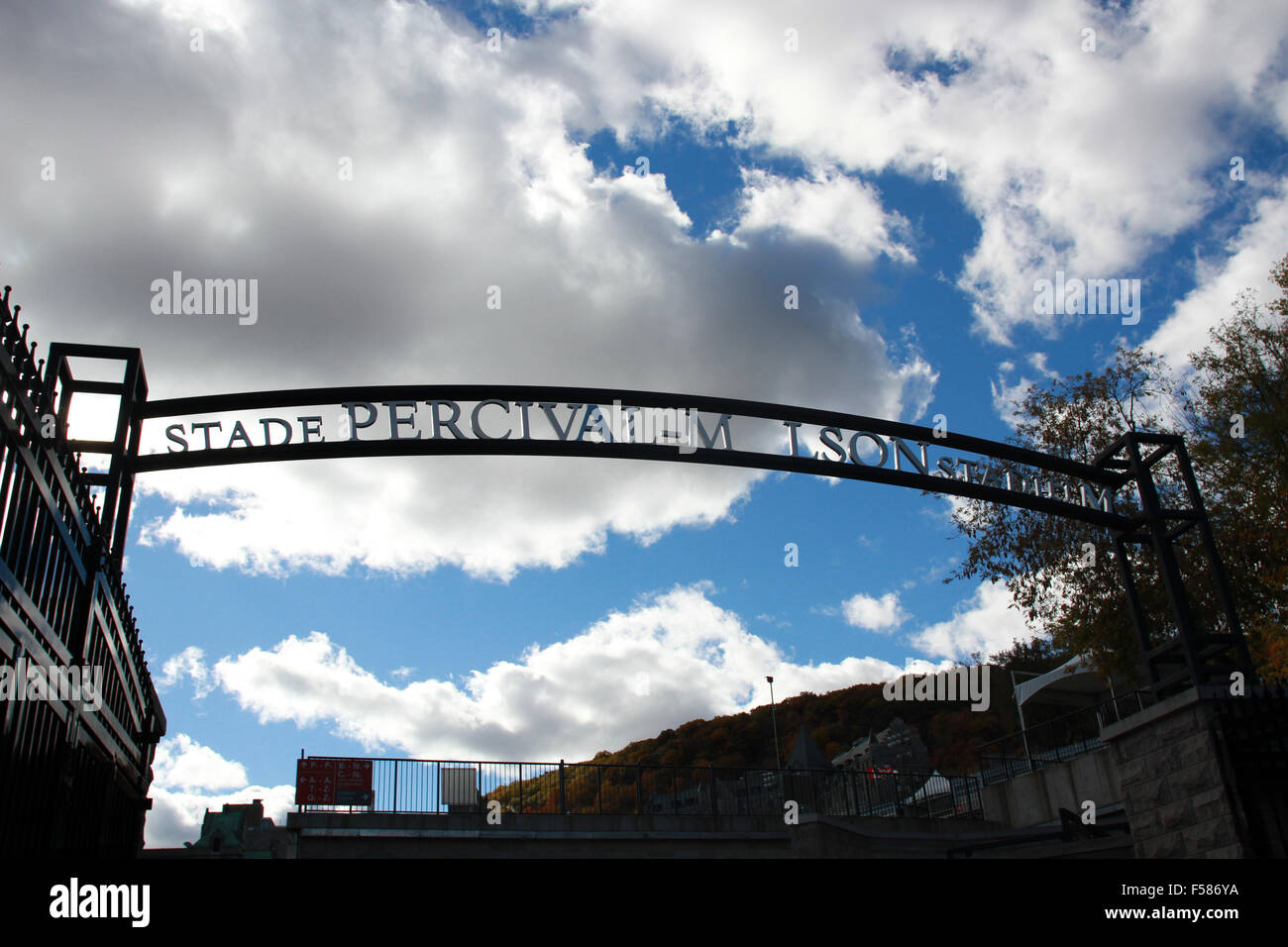The Percival Molson Memorial Stadium at McGill University in Montreal ...
