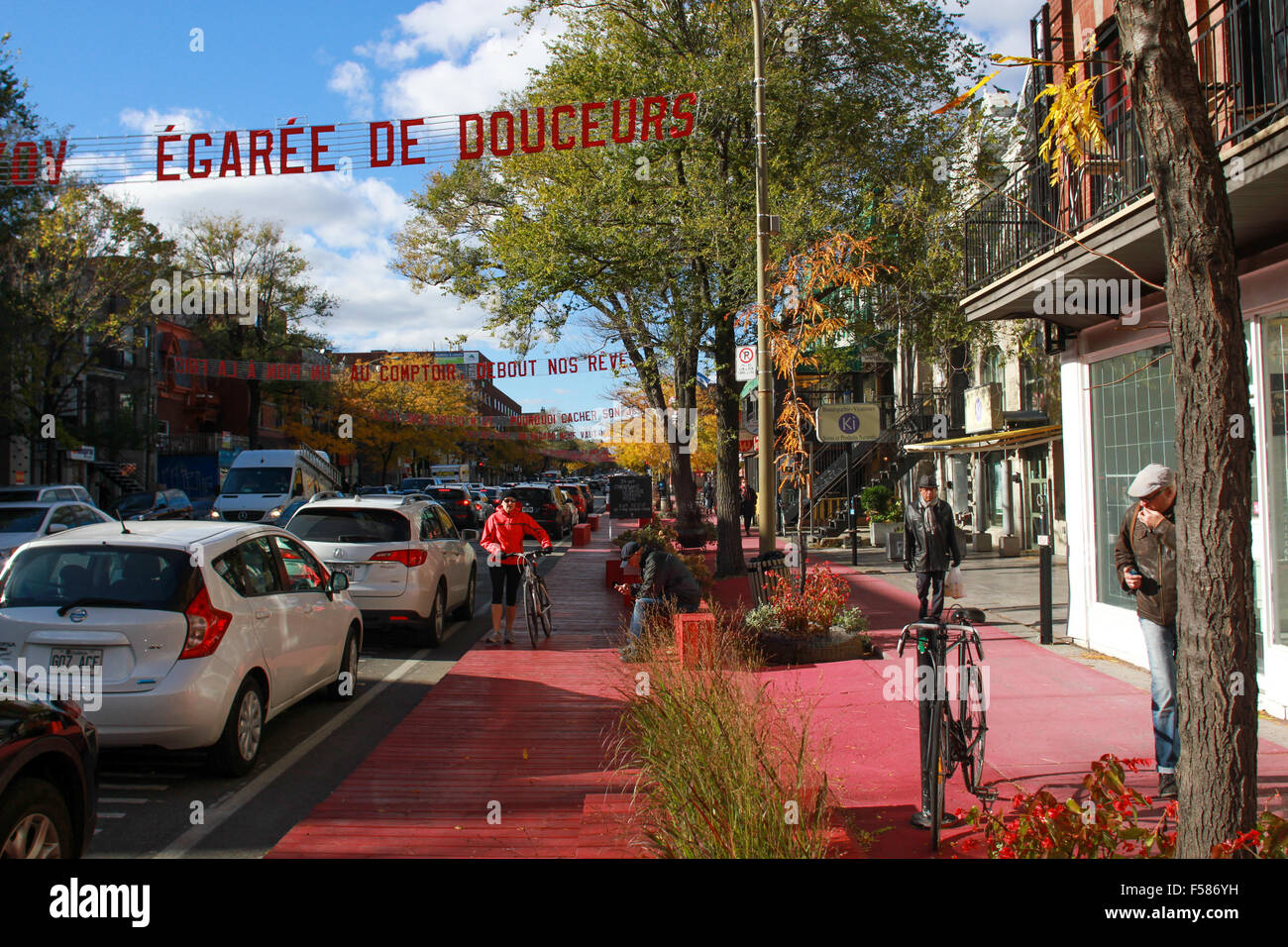 St. Denis Street in Montreal, Quebec Stock Photo - Alamy