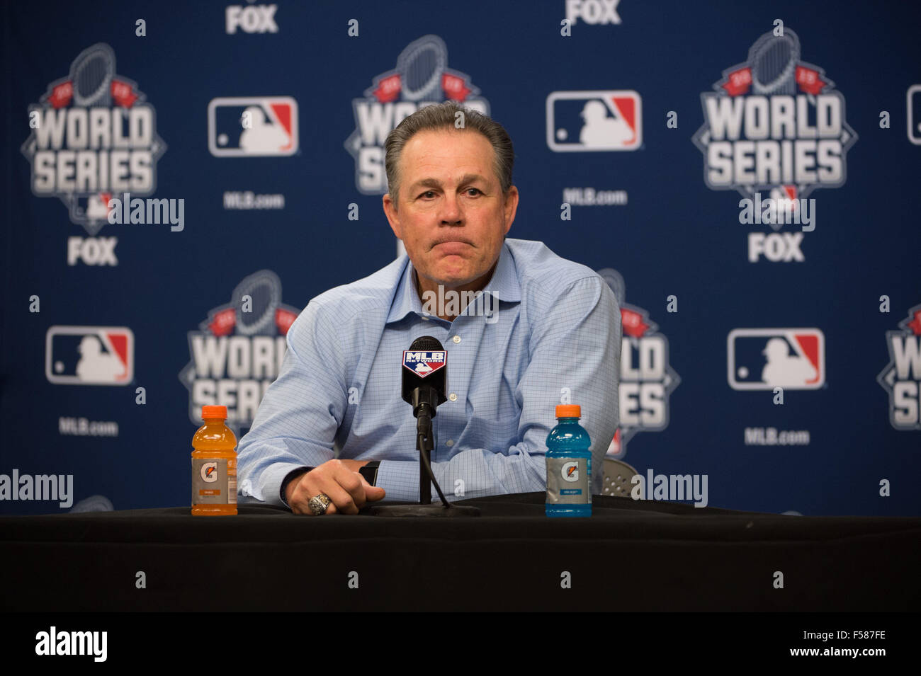 New York, NY, USA. 29th Oct, 2015. Kansas City Royals manager NED YOST ...