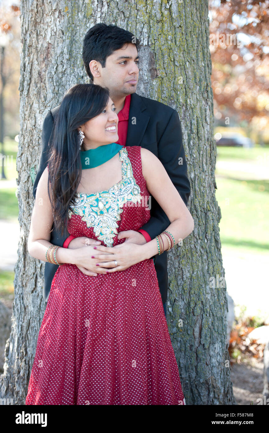 Young Happy Indian Couple Stock Photo - Alamy