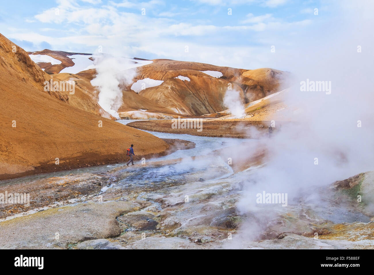 moon landscape from Iceland, hiking in Kerlingafjoll Stock Photo - Alamy
