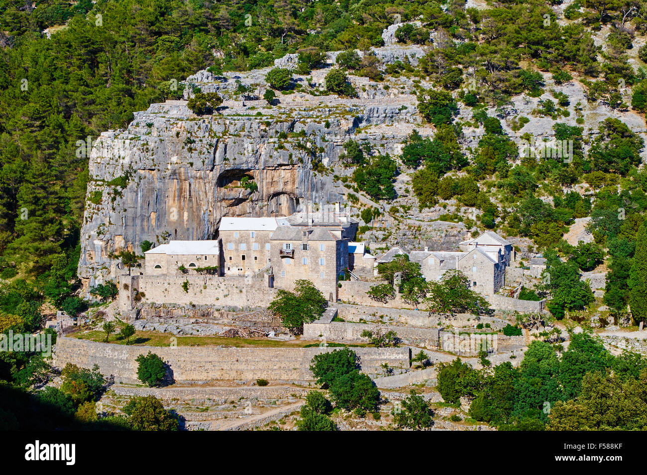 Croatia, Dalmatia, Brac island, Blaca Monastery Stock Photo - Alamy