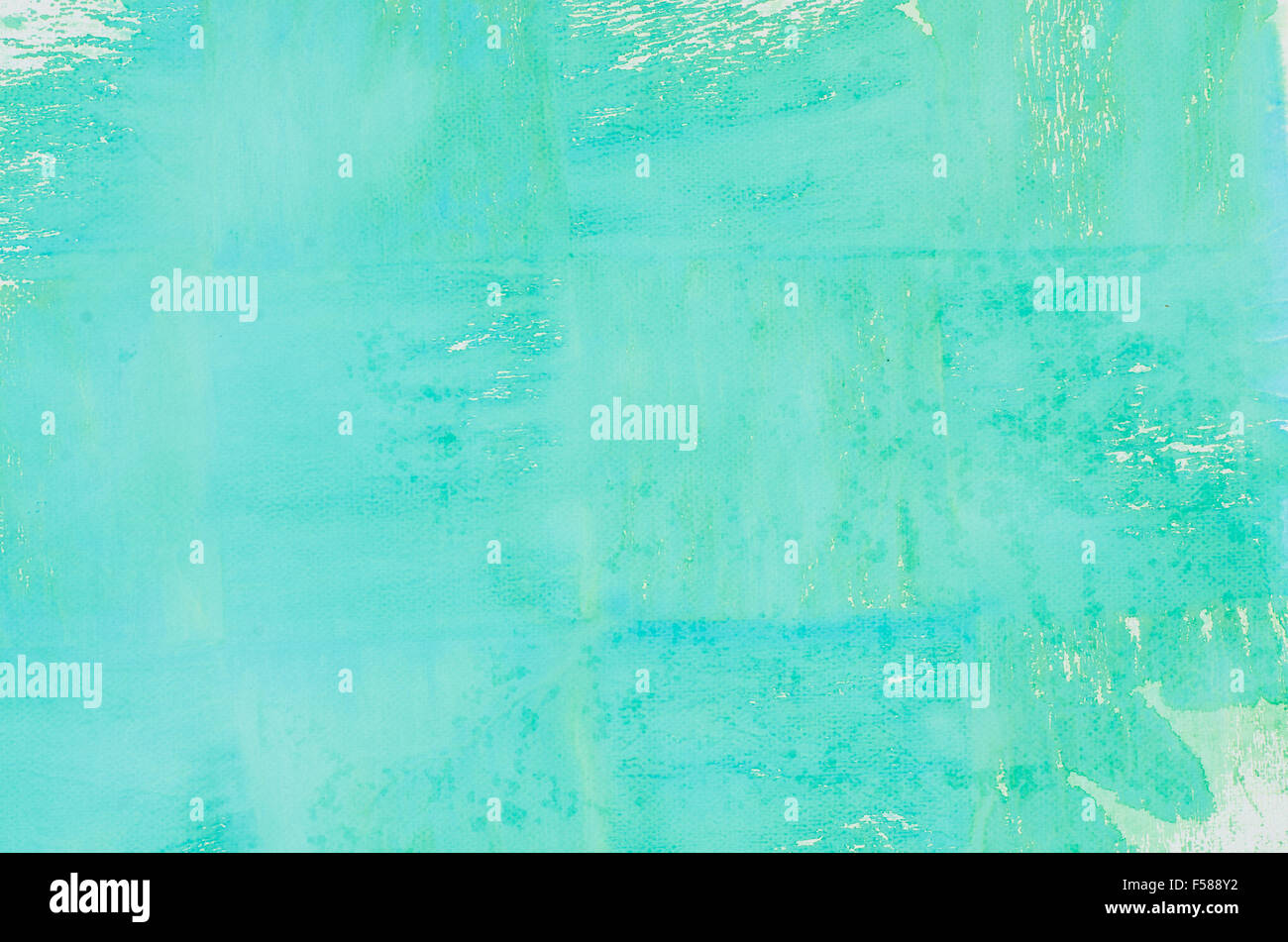 turquoise watercolor painted on paper background texture Stock Photo ...