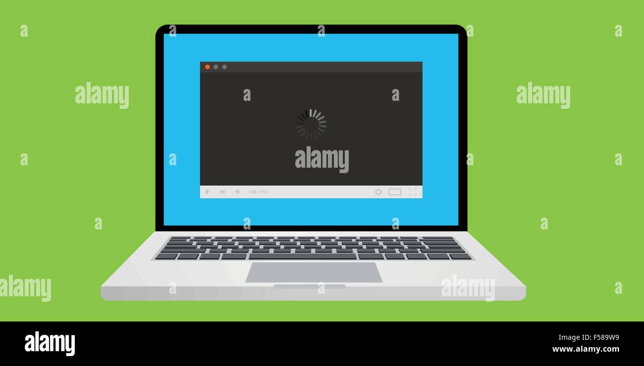 computer buffering video loading to play Stock Vector Image & Art - Alamy