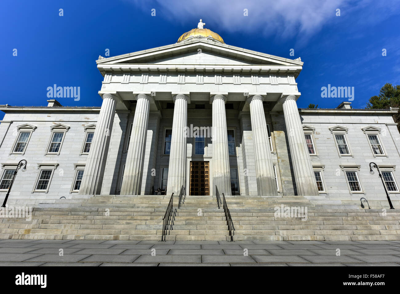The State Capitol Building in Montpelier Vermont, USA. The current ...