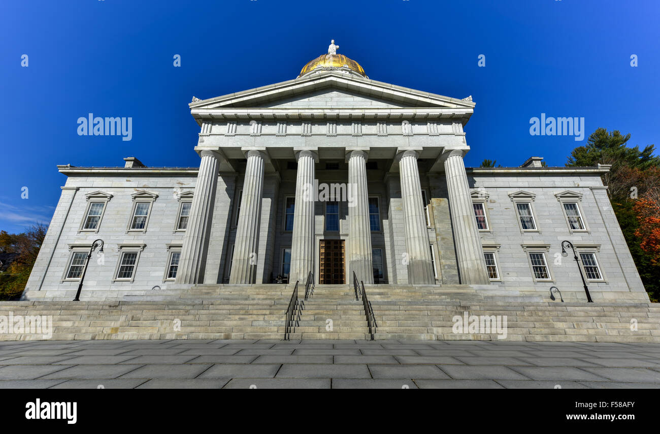 The State Capitol Building in Montpelier Vermont, USA. The current ...
