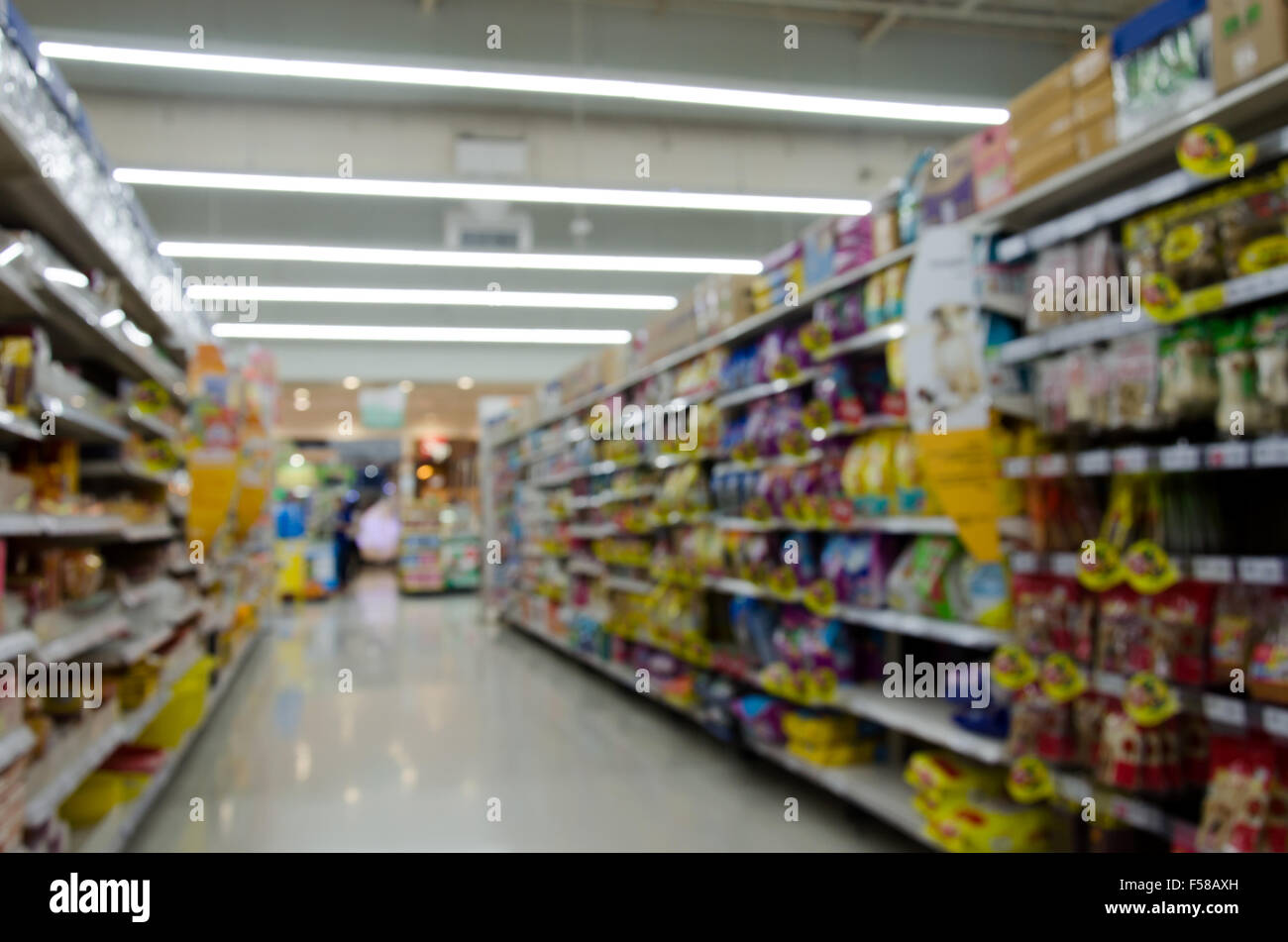 Empty supermarket aisle hi-res stock photography and images - Alamy