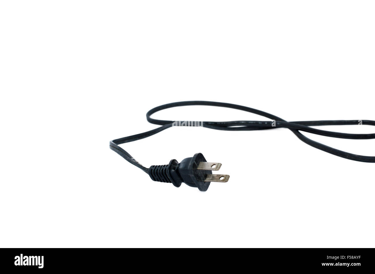 Power plug on a white background Stock Photo - Alamy
