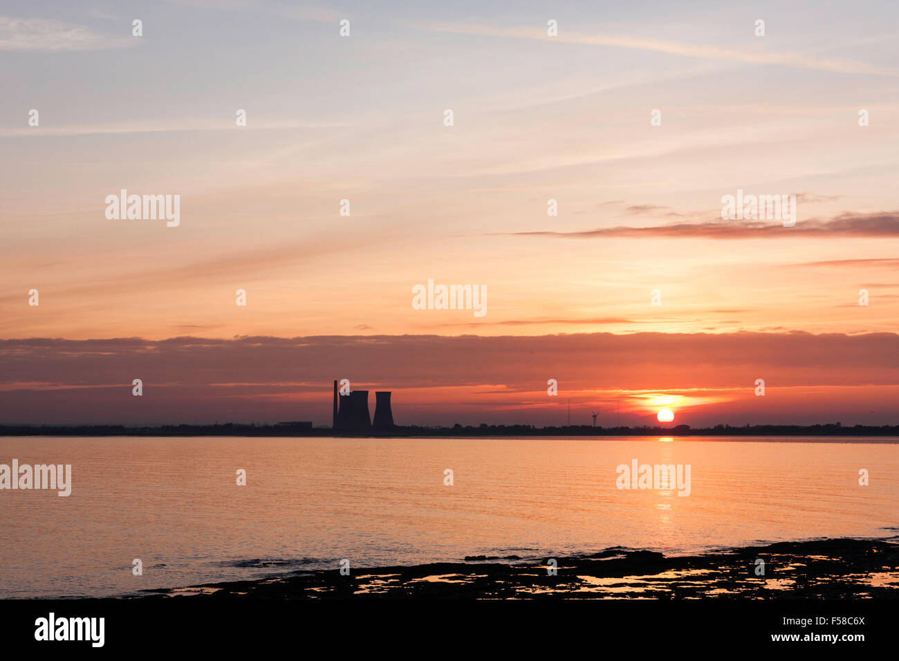 Cooling towers and sunset hi-res stock photography and images - Alamy