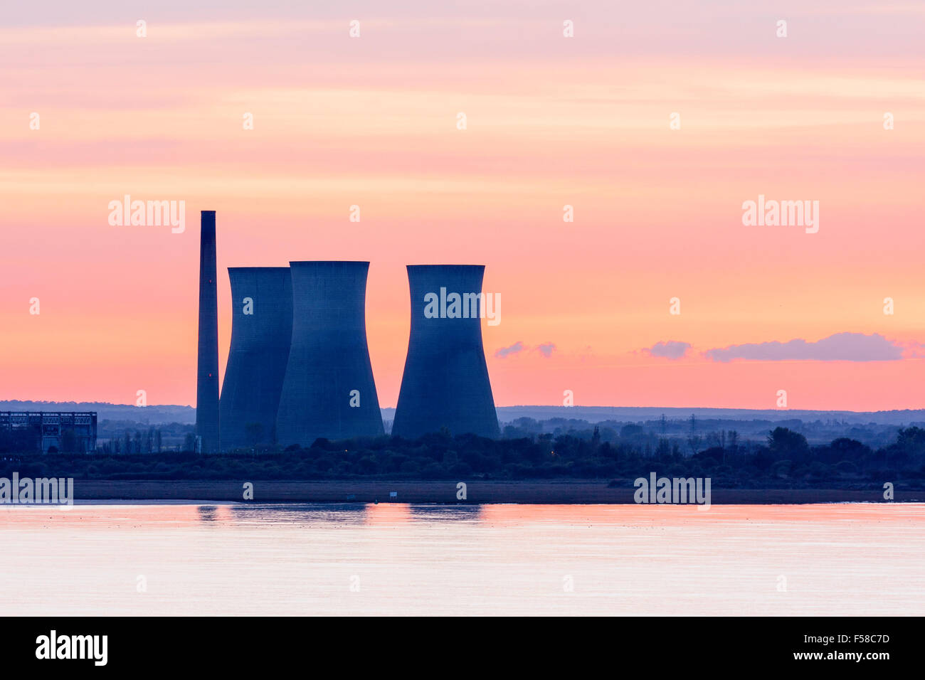 Sky over Pegwell Bay at Ramsgate on the Kent Coast just after sunset ...