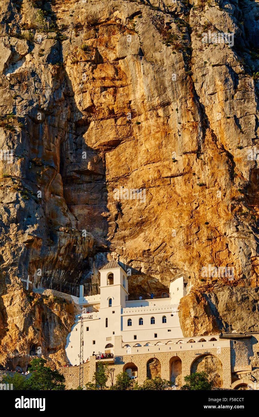 Montenegro Ostrog Orthodox monastery from 17 century, Piva valley Stock ...