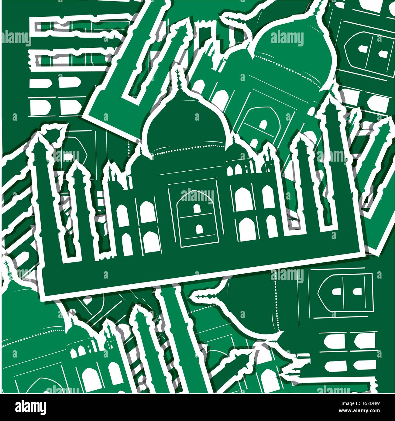 Taj Mahal sticker card in vector format Stock Vector Image & Art - Alamy