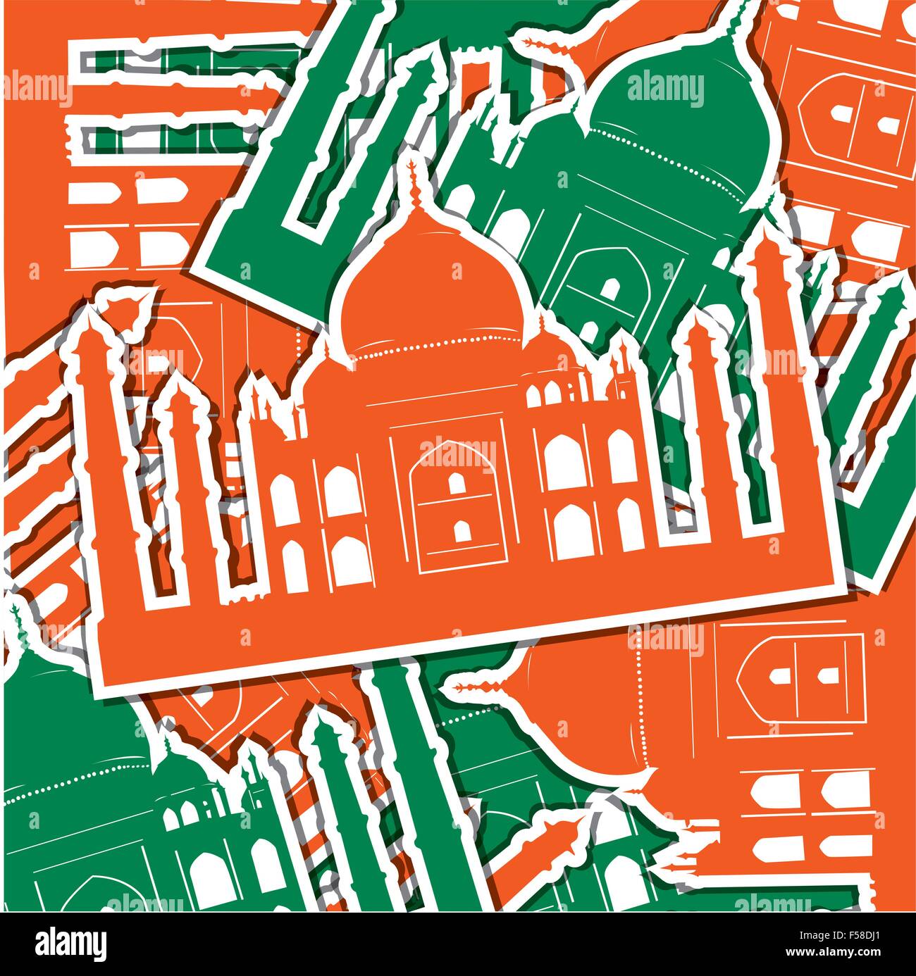 Taj Mahal sticker card in vector format Stock Vector Image & Art - Alamy