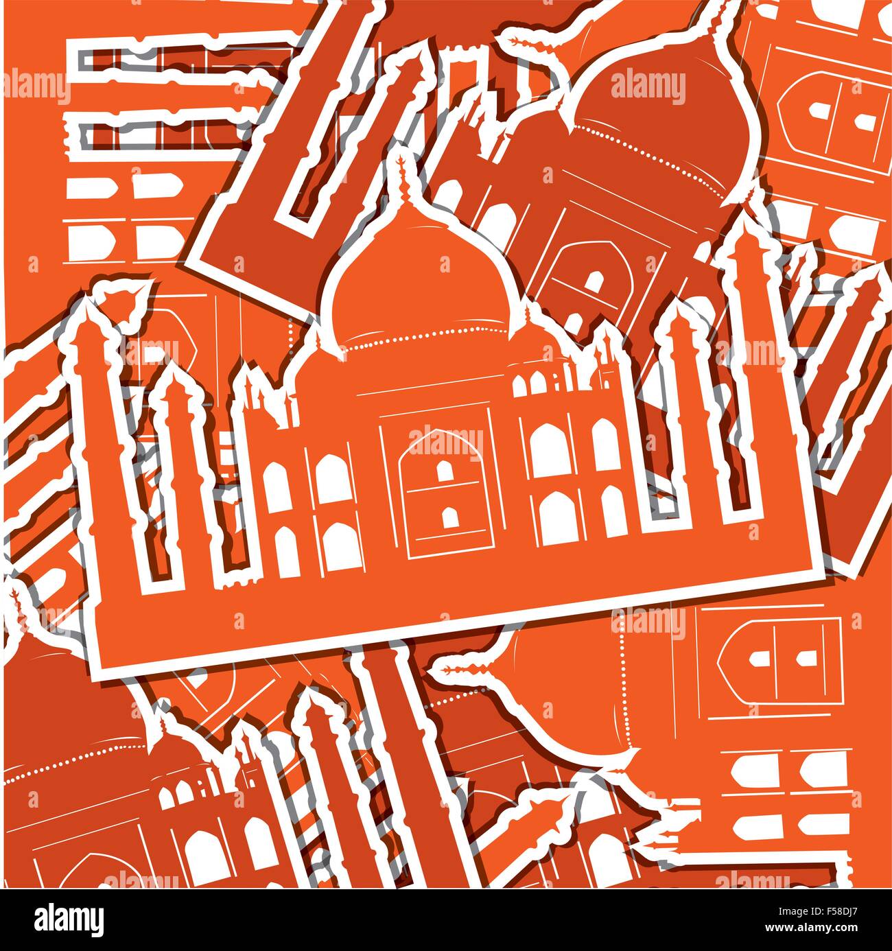 Taj Mahal sticker card in vector format Stock Vector Image & Art - Alamy