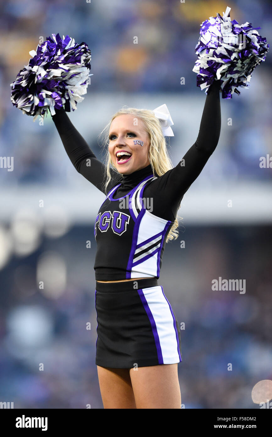 October 29, 2015: The TCU cheerleaders prior to the first half of the ...