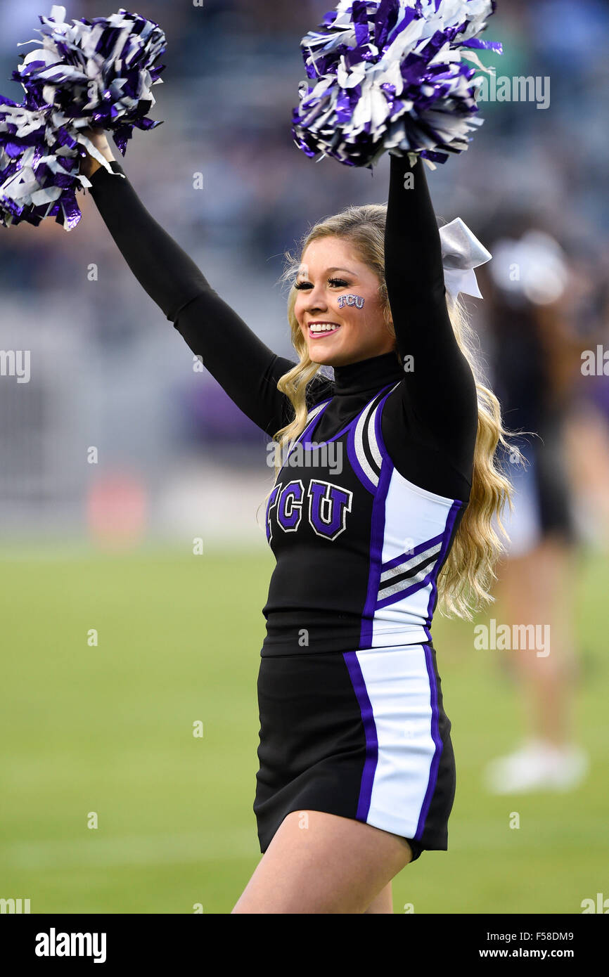 October 29, 2015: The TCU cheerleaders prior to the first half of the ...