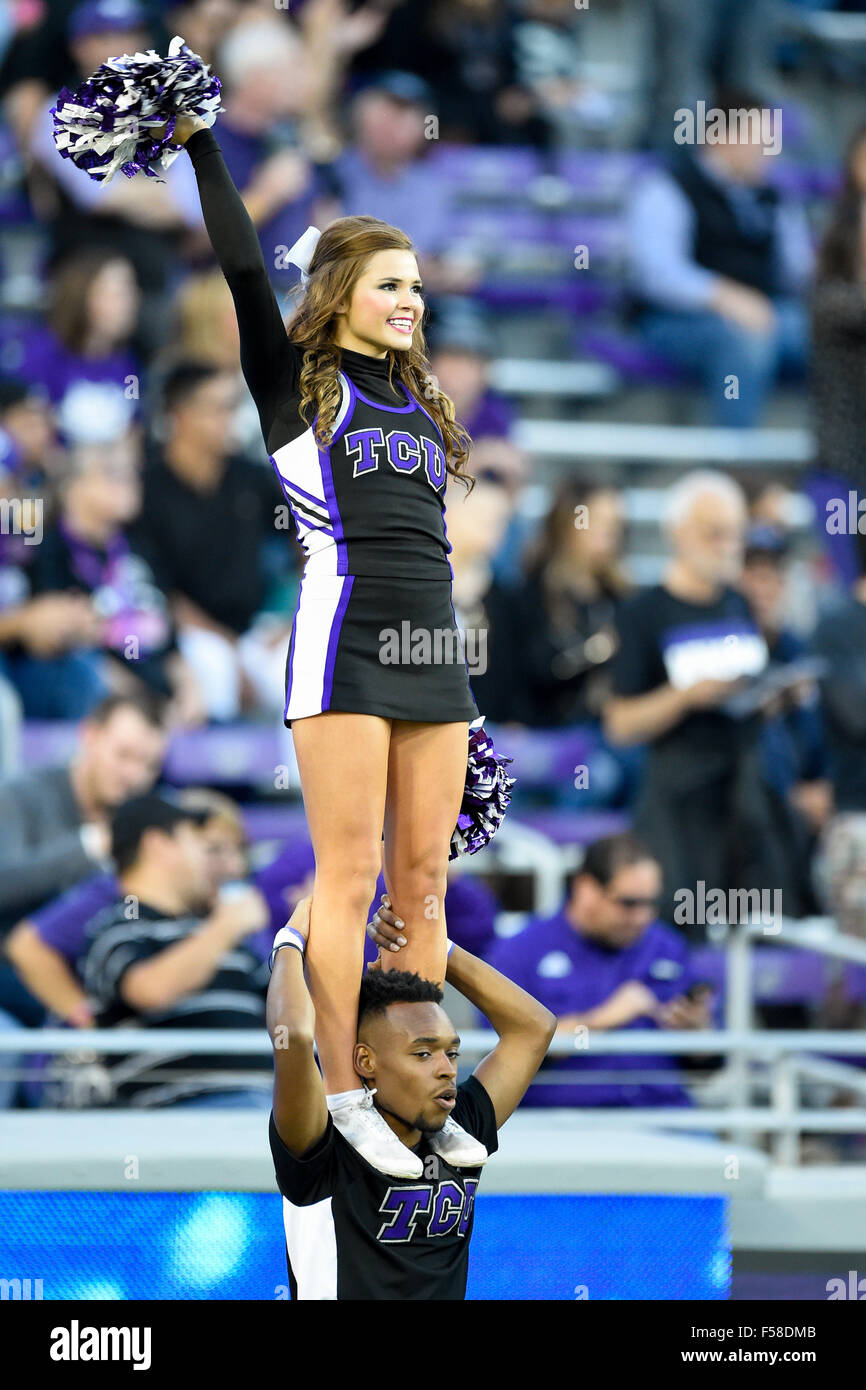 October 29, 2015: The TCU cheerleaders prior to the first half of the ...