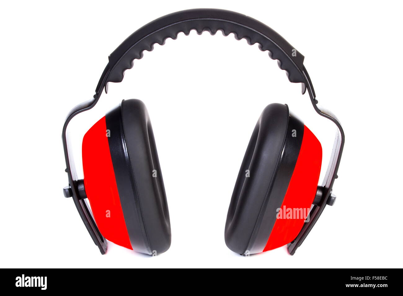 Protective headphones isolated on white background, safety at work, ear ...