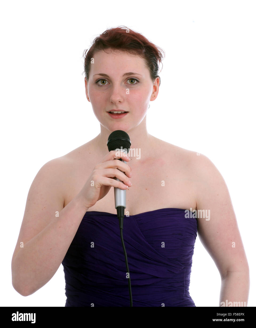 Woman sing hi-res stock photography and images - Alamy