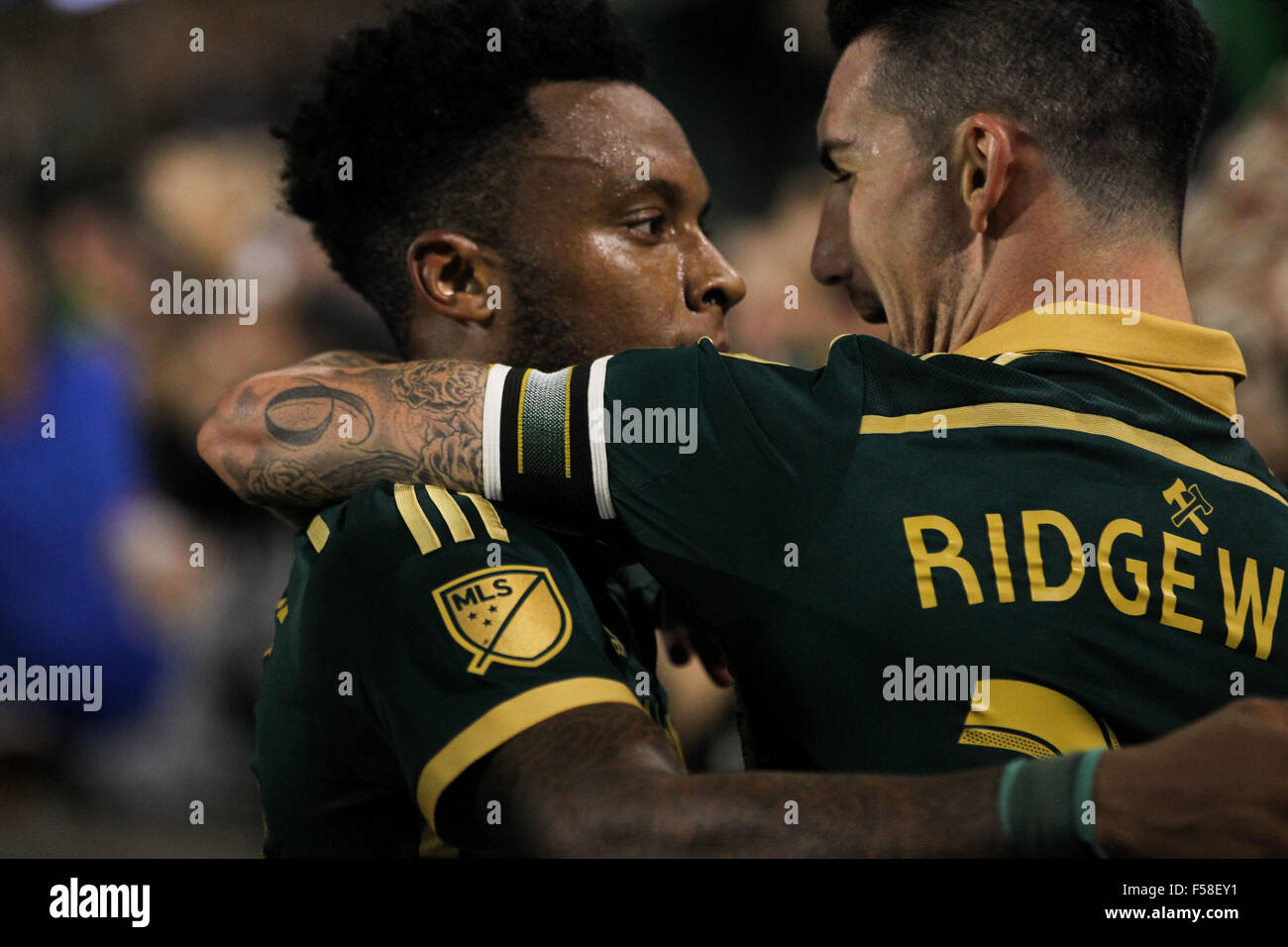 Portland, Oregon, USA. 29th Oct, 2015. RODNEY WALLACE (22) celebrates ...
